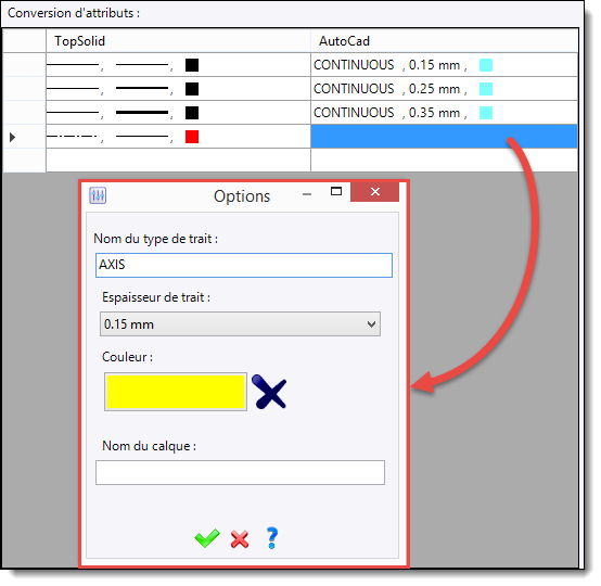 Conversione attributi di AutoCad